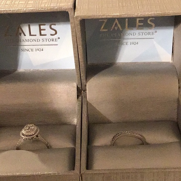 Zales | Jewelry | And 12 Carat White Gold Diamond Engagement Set | Poshmark